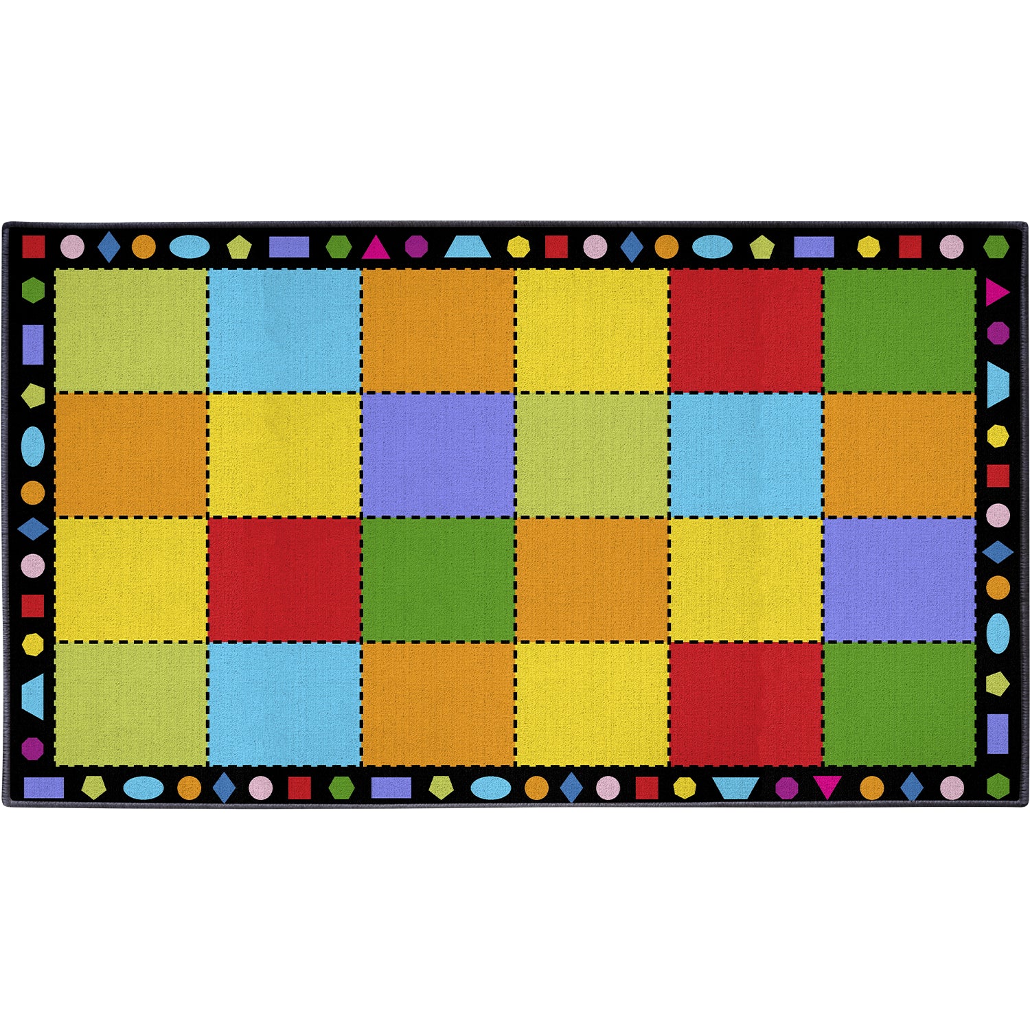 Multicolor Classroom Area Seating Rug | Booooom Jackson