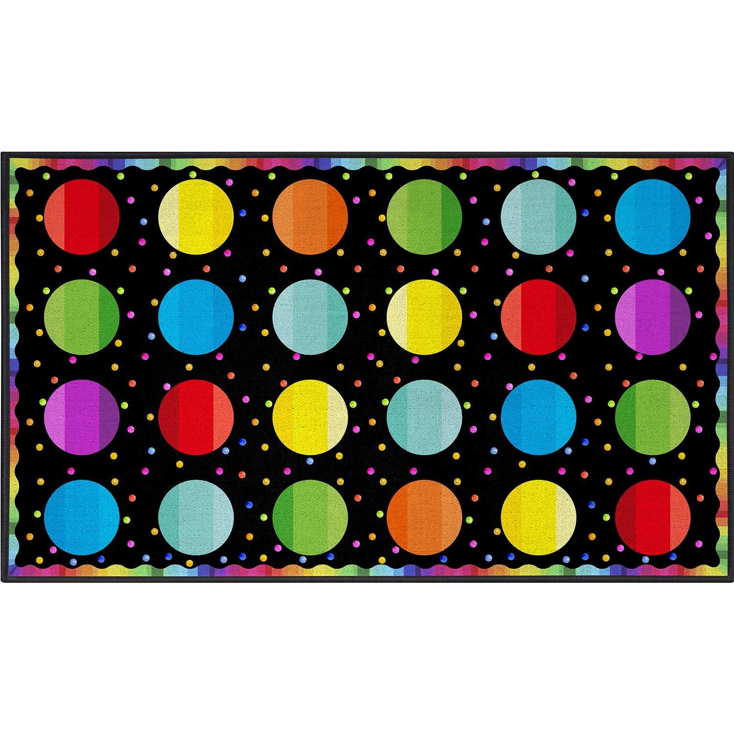 Colorful Gradient Solid Circle Classroom Carpet | Booooom Jackson